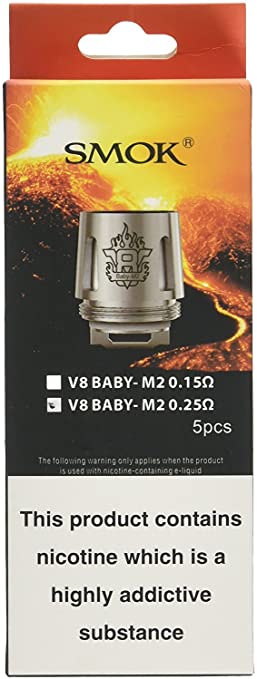 SMOK V8 BABY M2 0.25ohm (Pack of 5) – Cloud City Vapes